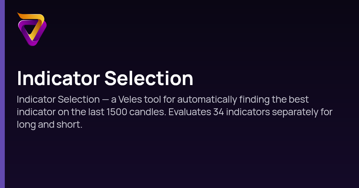 Indicator Selection | Veles Help Center